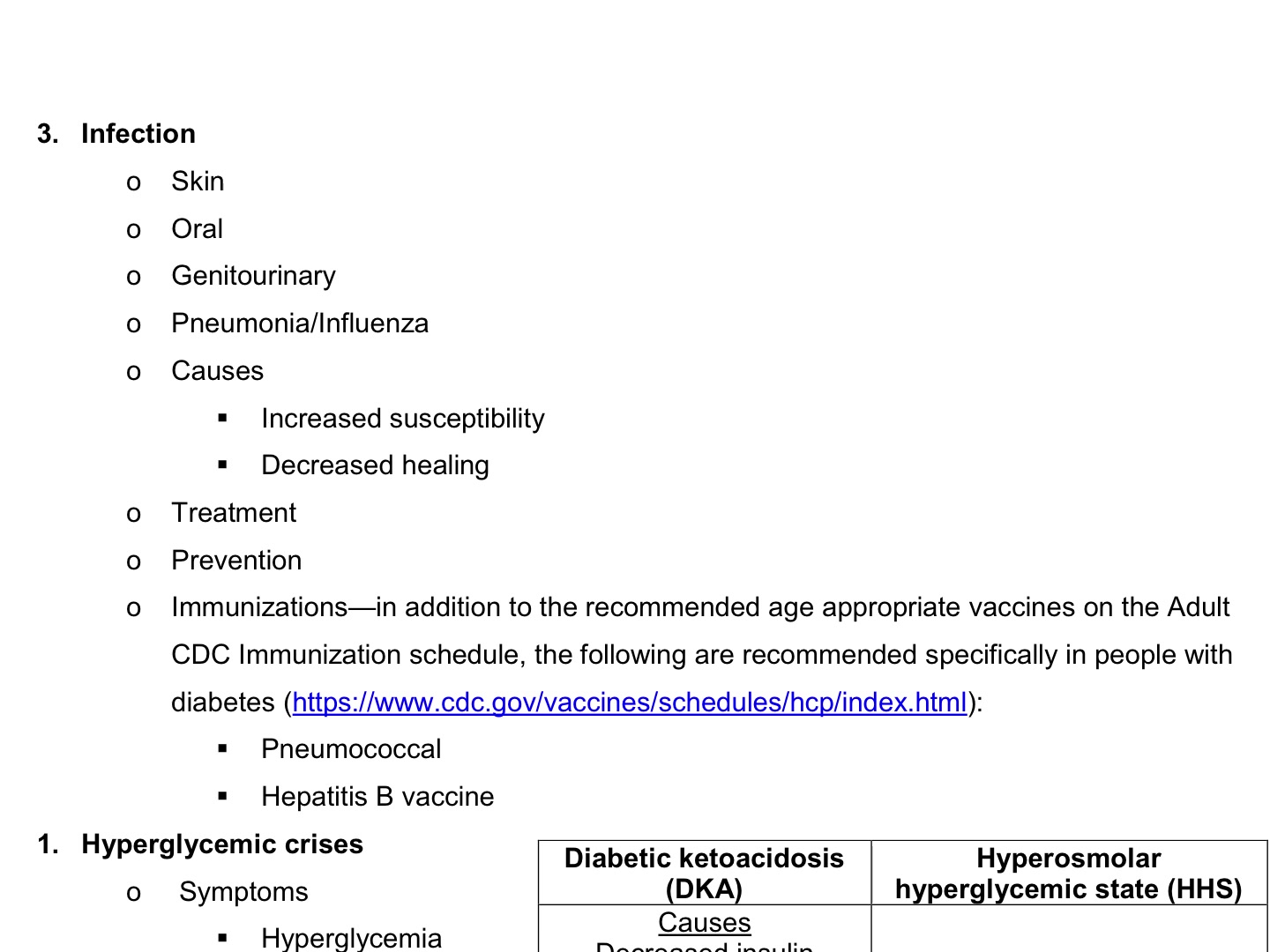 Acute Complications of Diabetes Infections