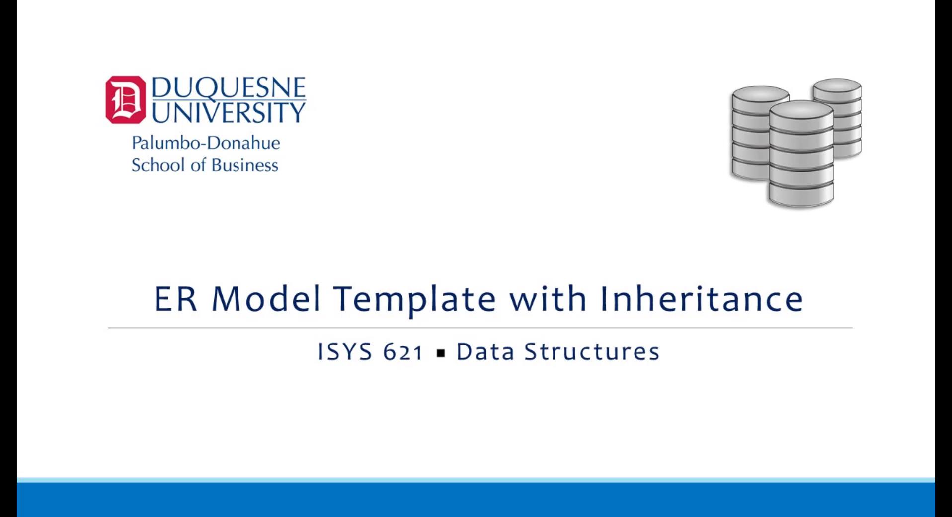 ER Modeling Template with Inheritance Overview