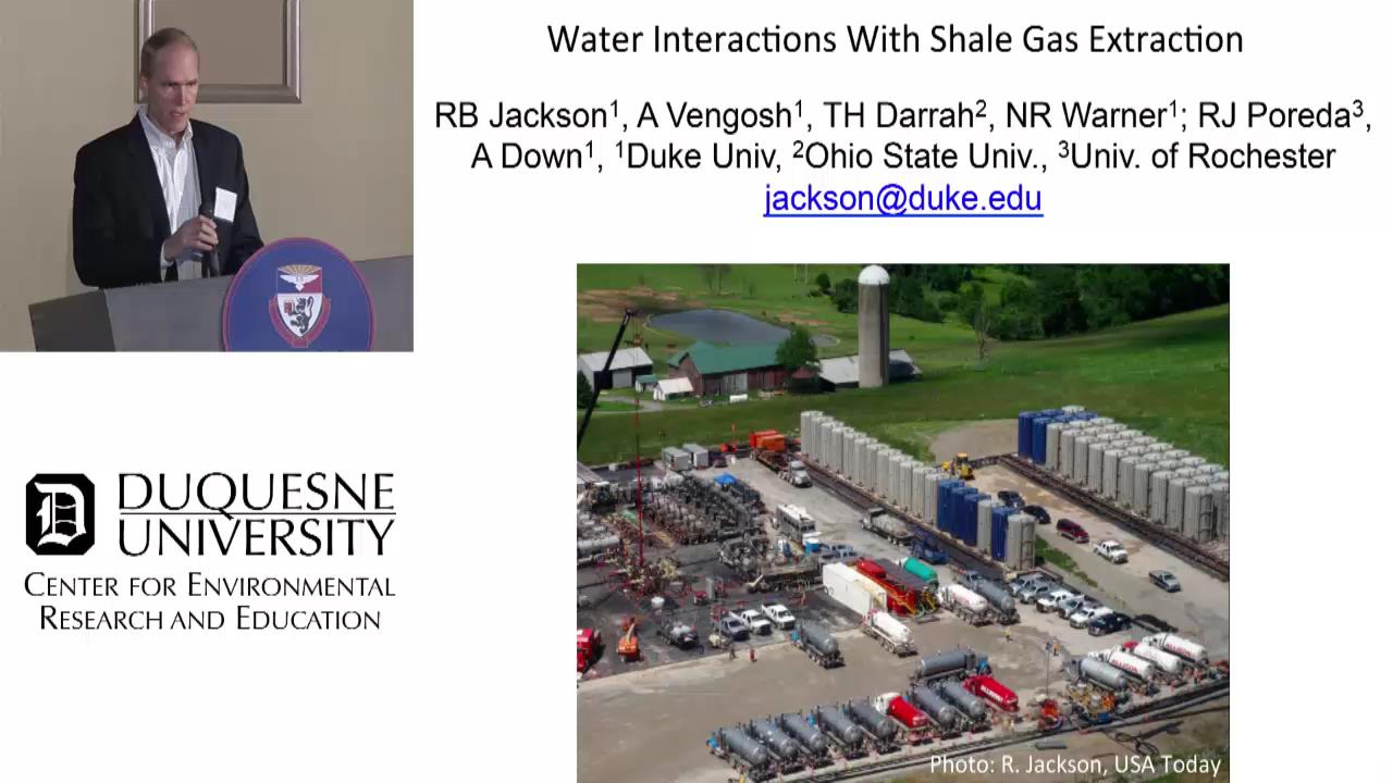 Jackson - Water interactions with shale gas extraction