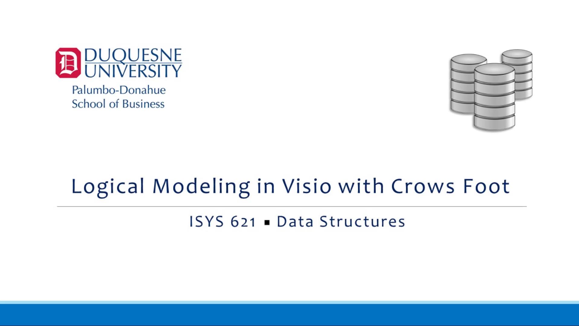 Logical Modeling in Visio with Crow's Foot Database Notation